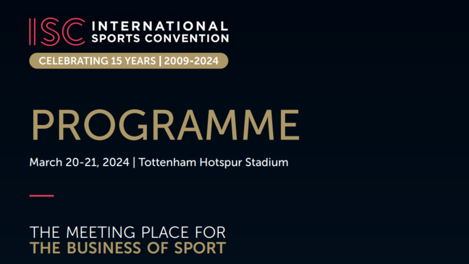 Latest Programme And Agenda: ISC London 2024 - International Sports ...